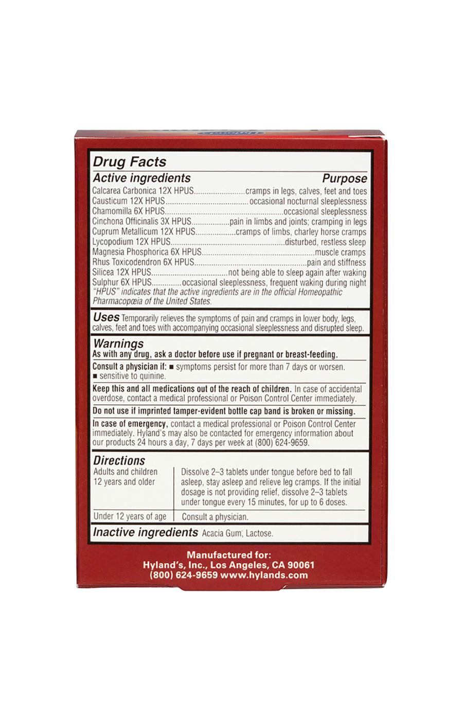 Hyland's Leg Cramps PM Nighttime Cramp Relief Tablets - Shop Herbs ...