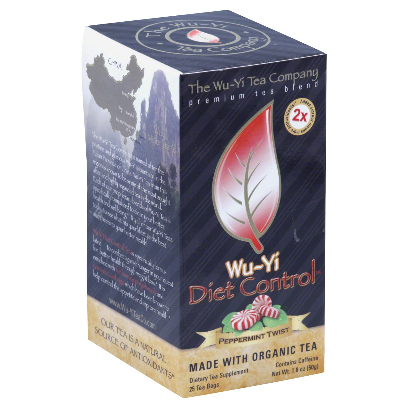 The Wu-Yi Tea Company Wu Yi Diet Control Peppermint Twist Tea Bags ...
