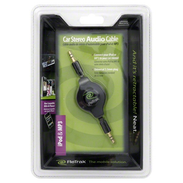 ReTrak Retractable Stereo Audio Cable 3.5 mm - Shop Connection cables ...