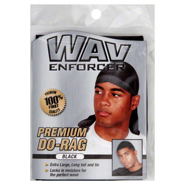 Wav Enforcer Premium Black Do-Rag - Shop Wav Enforcer Premium Black Do ...