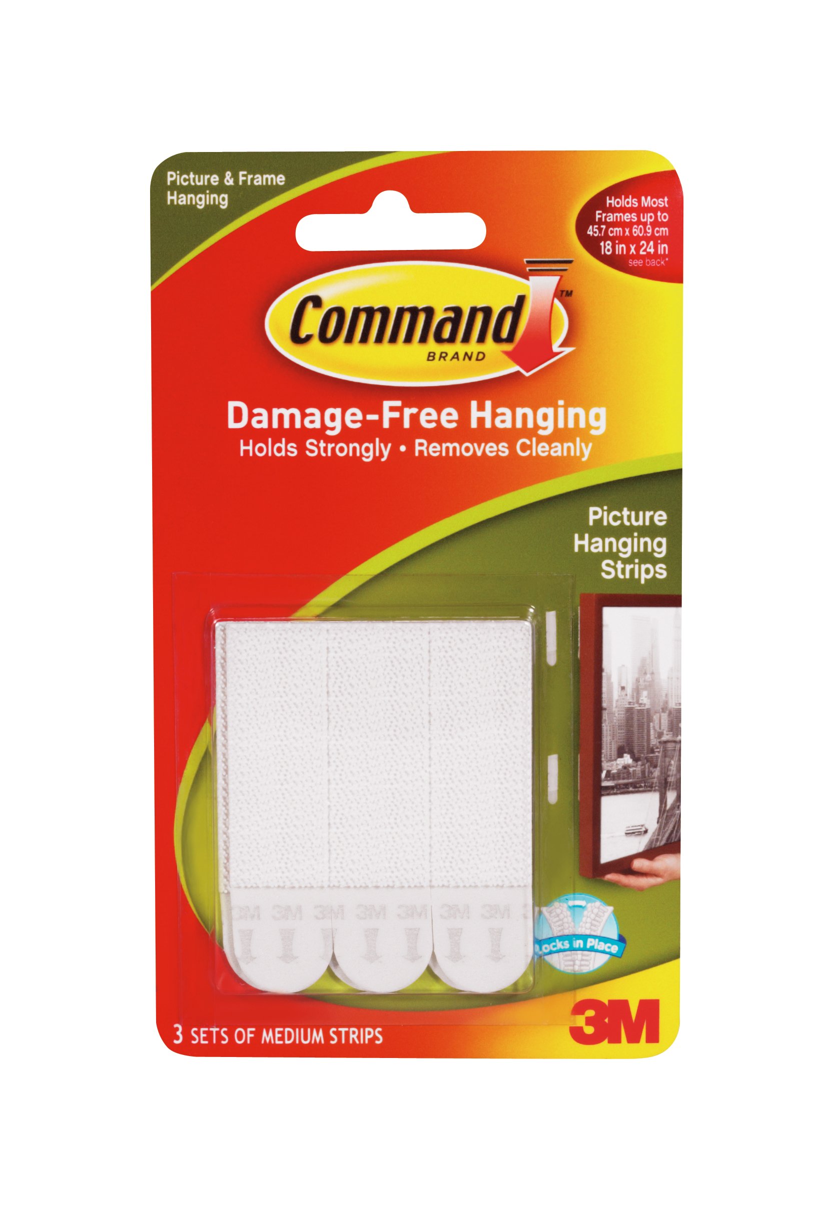 Command 3M Medium Picture Hanging Strips - Shop Hooks & picture hangers ...