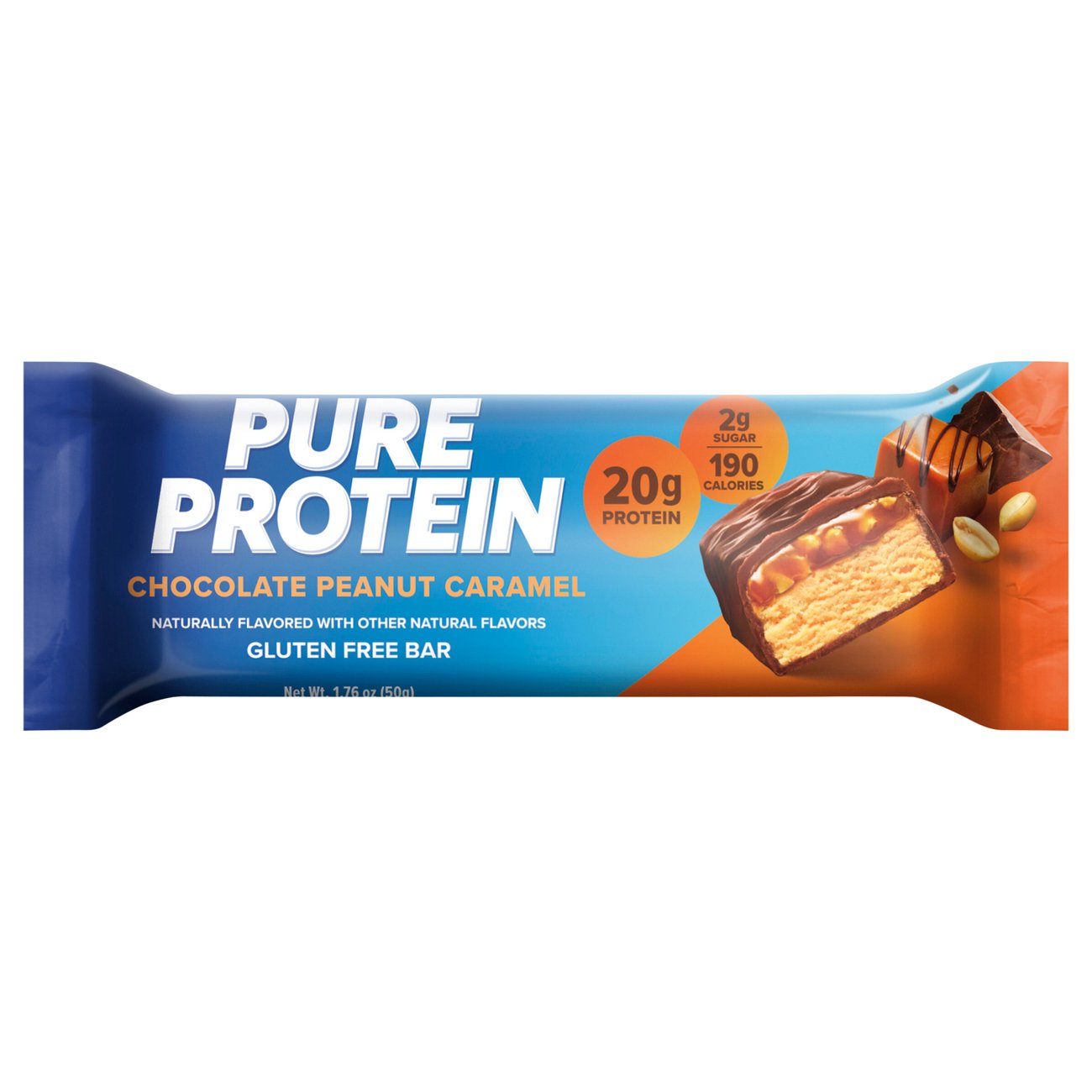 Pure Protein Revolution 20g Protein Bar - Chocolate Peanut Caramel ...
