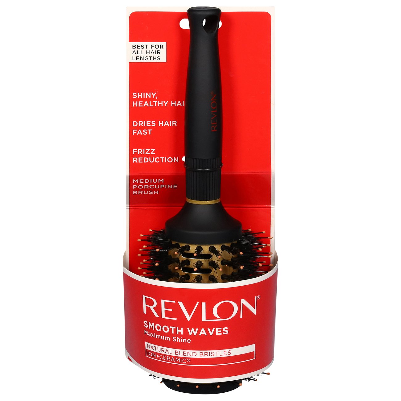 Revlon Smooth Waves ION +Ceramic Porcupine Round Brush - Shop Brushes ...