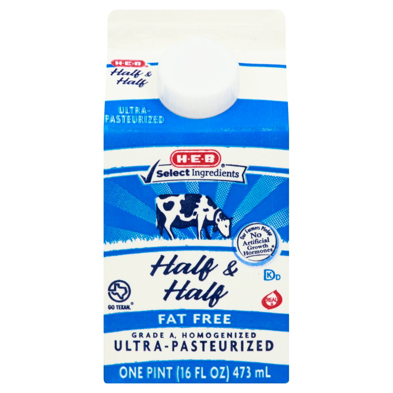 H-E-B Half & Half - Fat Free, 16 oz | Central Market - Really Into Food