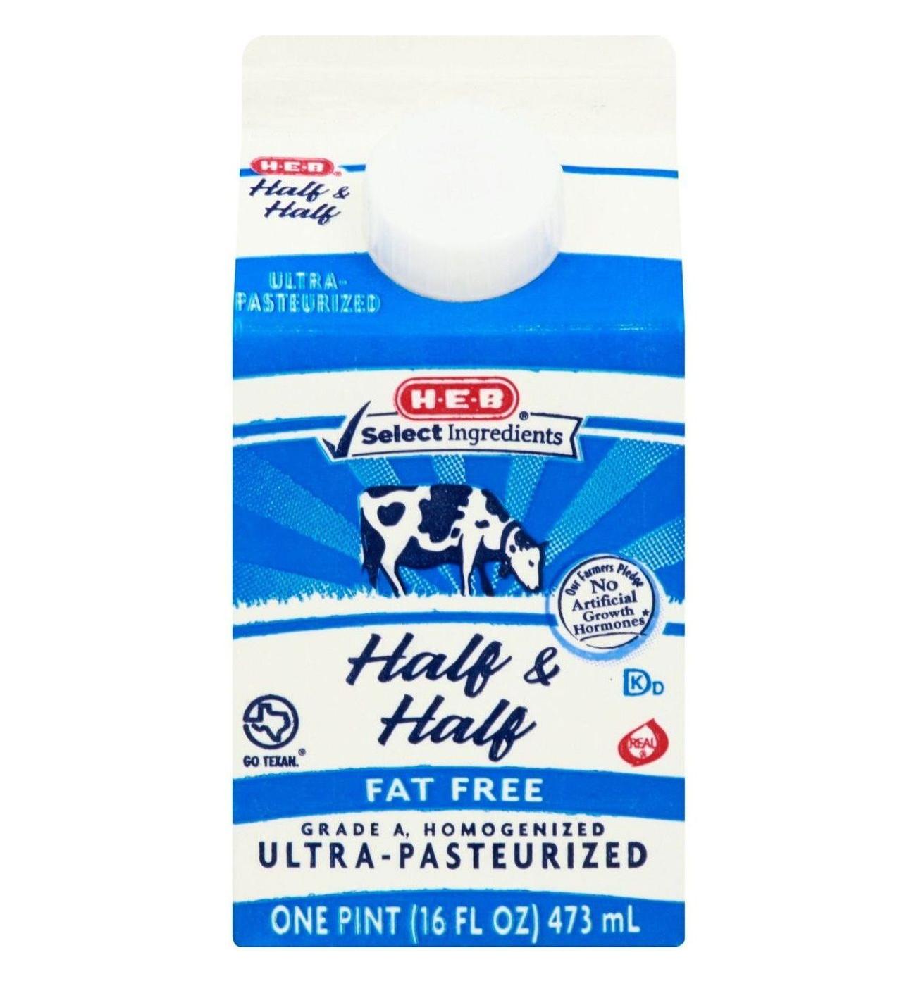 H-E-B Half & Half - Fat Free - Shop Cream at H-E-B