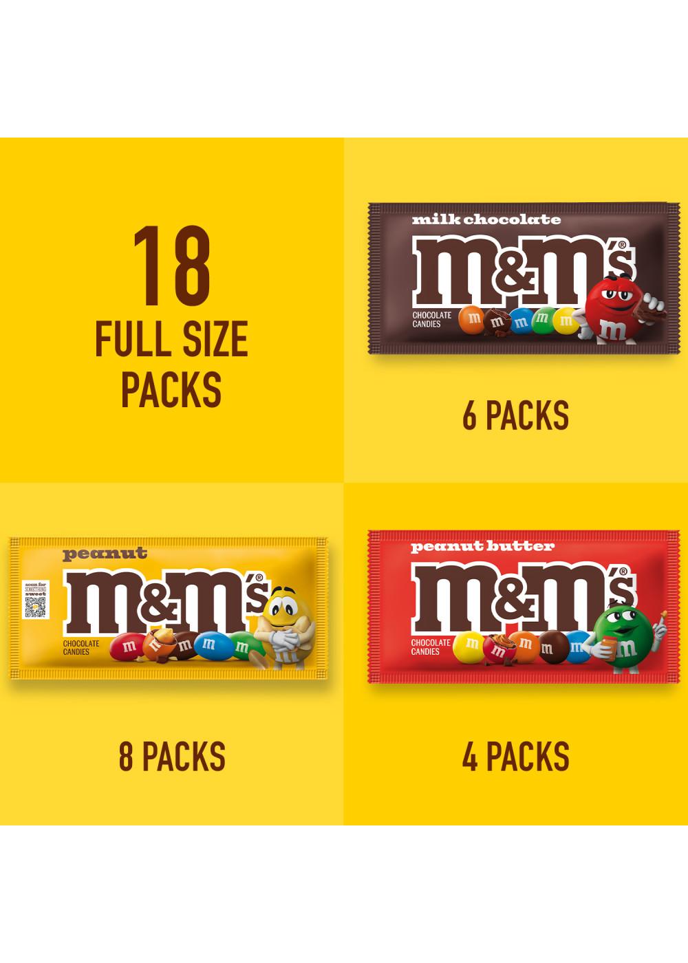 M&M'S Full Size Milk Chocolate Candy Bars Variety Pack - Shop Candy at ...