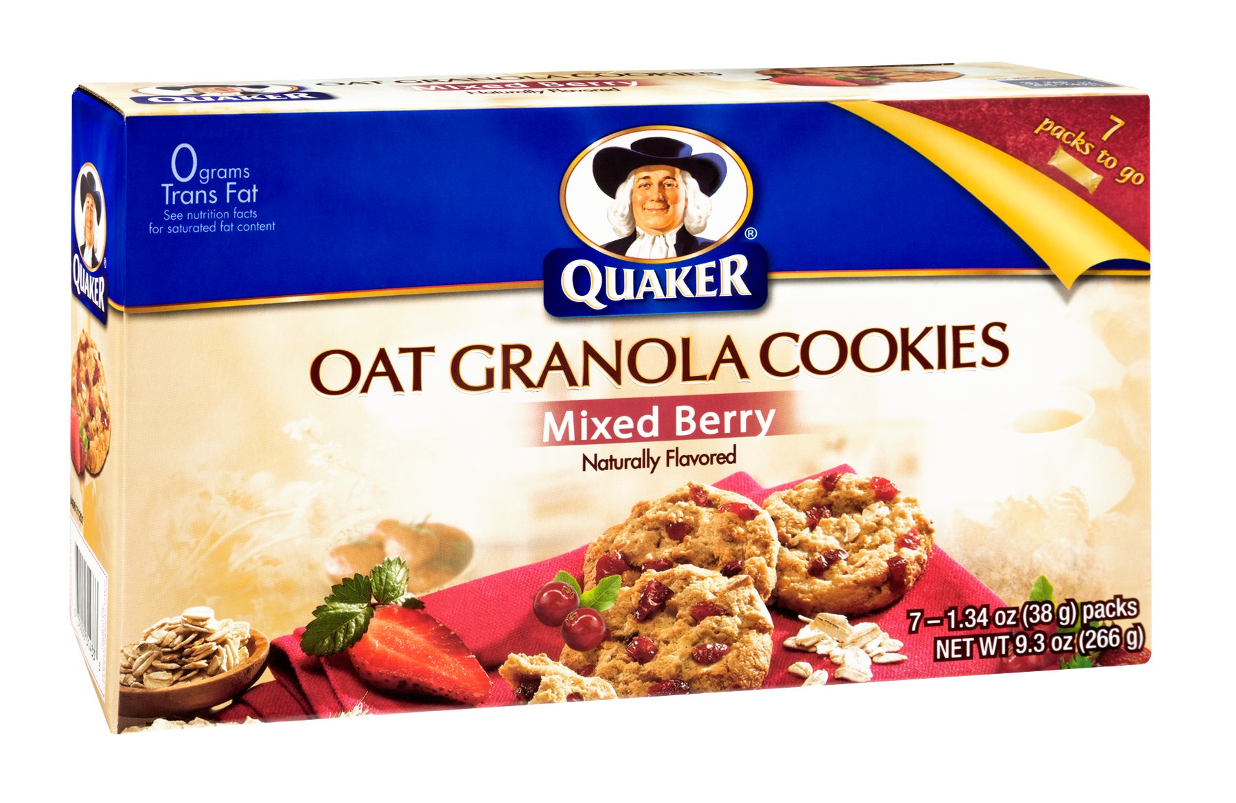 Quaker Mixed Berry Oat Granola Cookies 7 PK - Shop Cookies at H-E-B