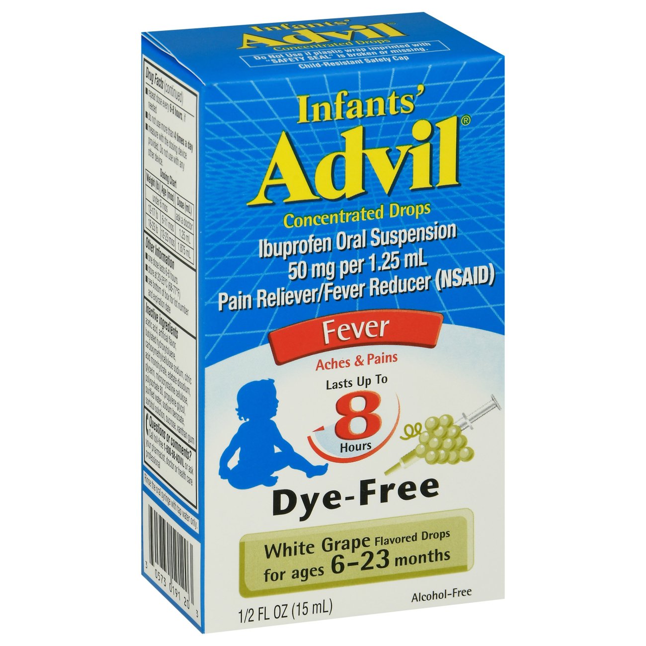 Advil Infants' Fever Concentrated Drops for Ages 6 to 23 Months White ...