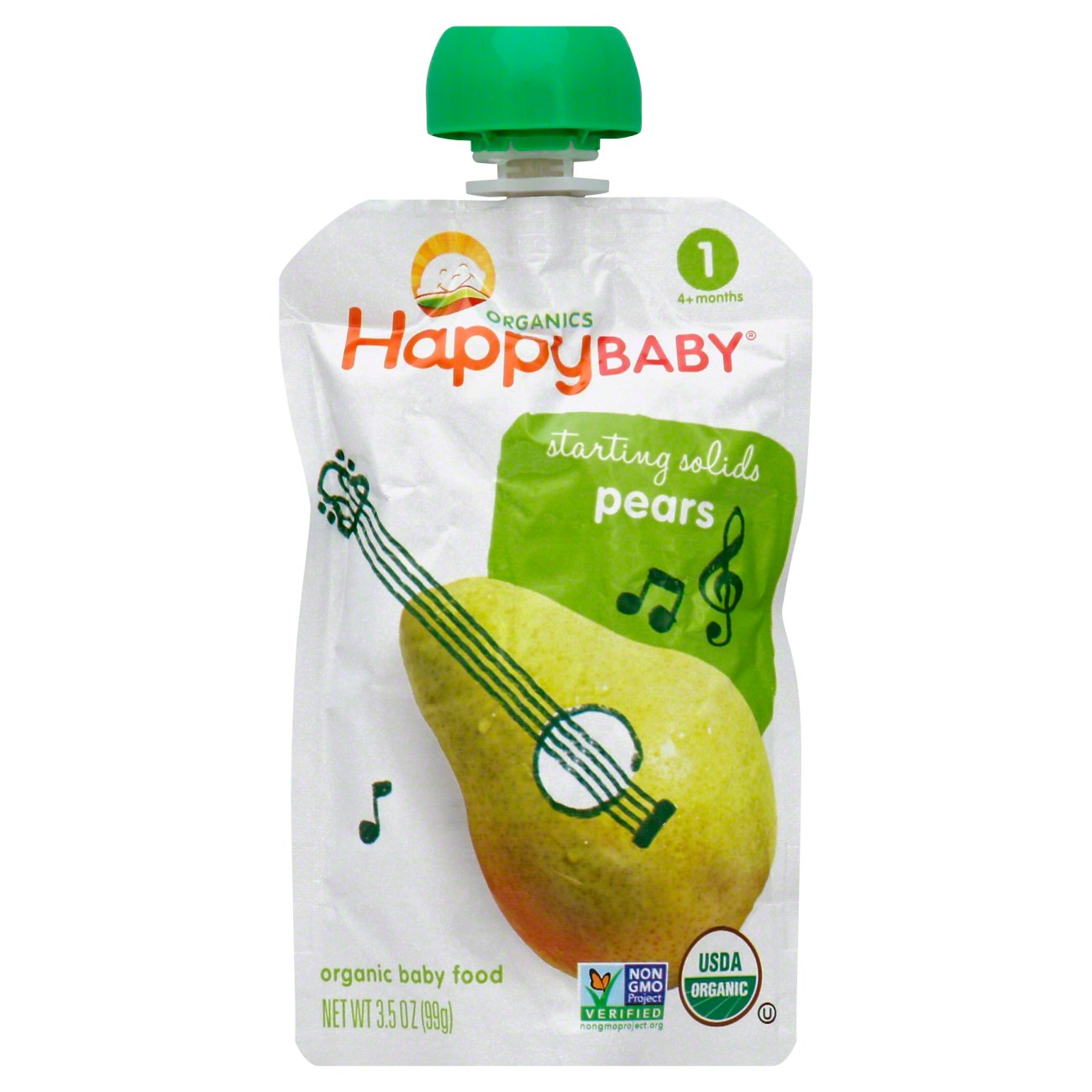 Happy Baby Organics Stage 1 Pear Organic Baby Food - Shop Baby Food at ...