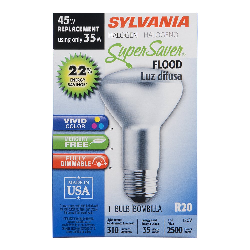 Sylvania Super Saver R20 45-Watt Halogen Flood Light Bulb - Shop Light ...