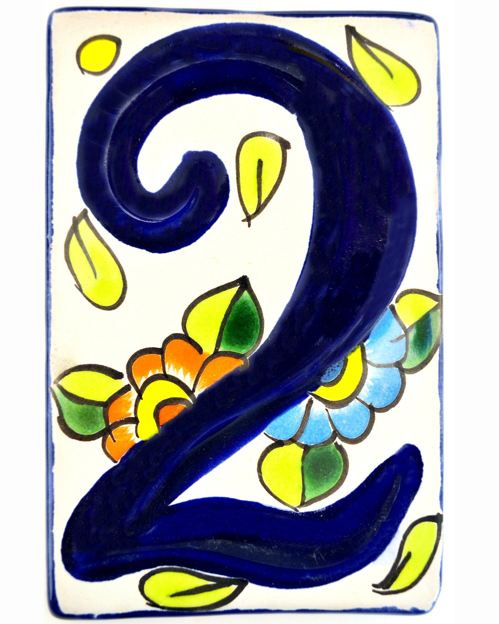 Cactus Imports & Pottery Number 2 Talavera Tile - Shop Outdoor decor at ...