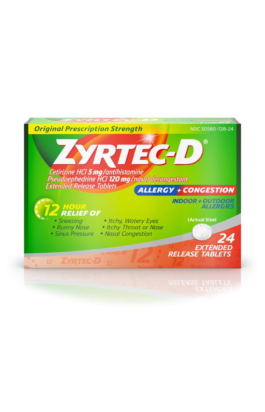 Zyrtec -D Tablets - Shop Sinus & allergy at H-E-B