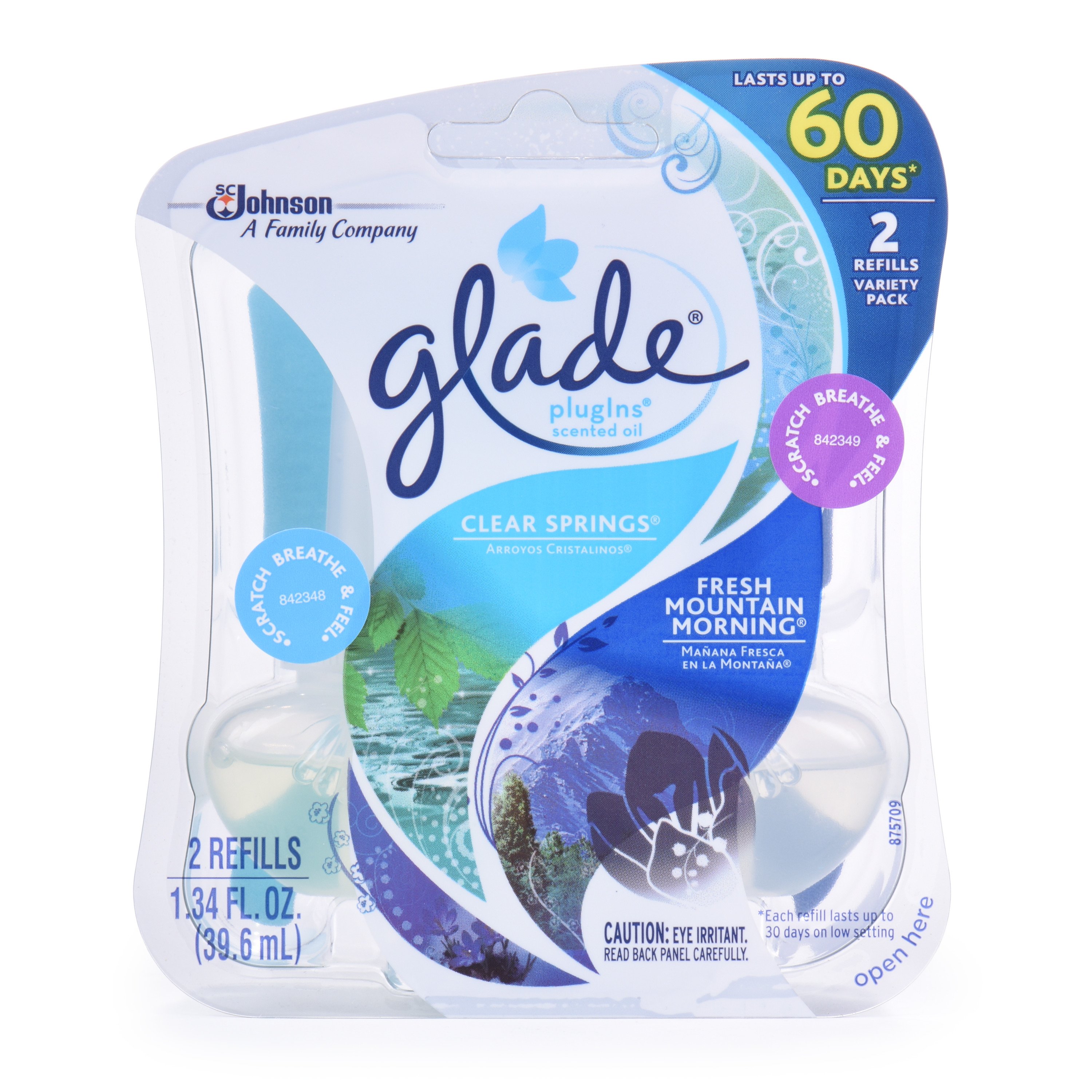 Glade Clear Springs & Fresh Mountain Morning PlugIns Scented Oil ...