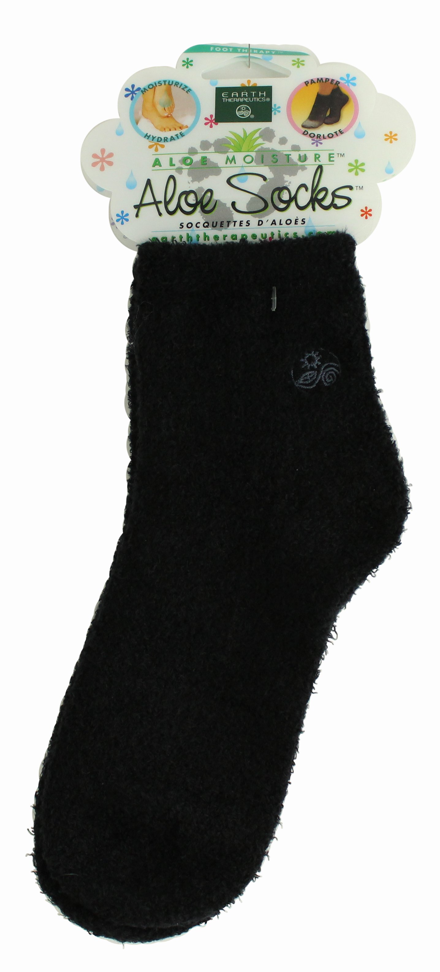 Earth Therapeutics Aloe Moist Socks Black - Shop Accessories at H-E-B