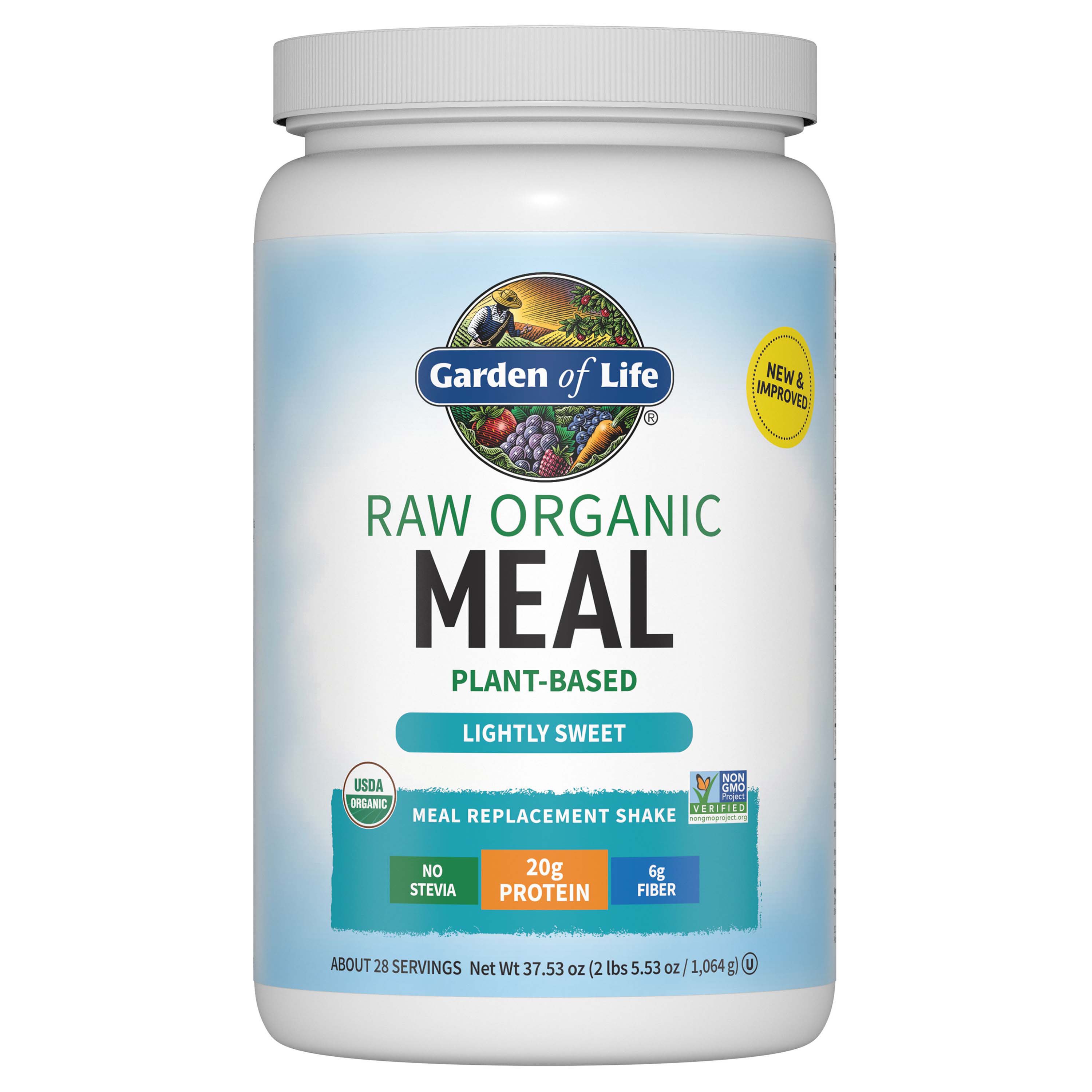 Garden of Life 20g Protein Plant Based Meal Replacement - Lightly Sweet ...