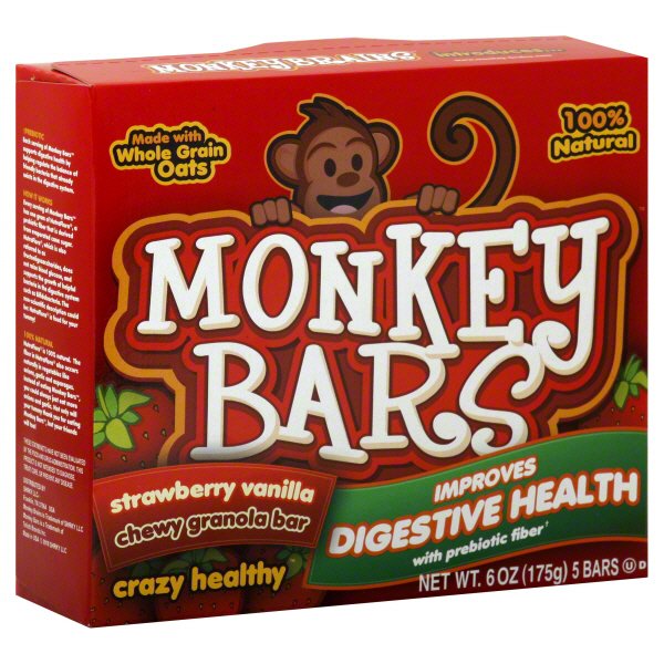 Monkey Bars Chewy Strawberry Vanilla Granola Bar - Shop Granola & snack ...
