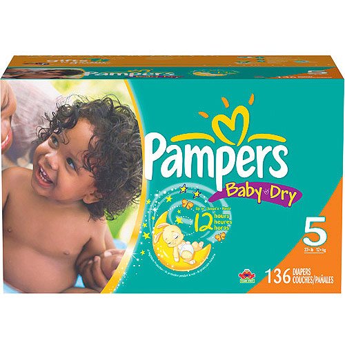 Pampers Baby Dry Economy Pack Diapers Size 5 (27+ LBS) - Shop Diapers ...