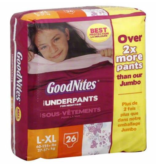 GoodNites Bedtime Underwear, Big Pack Girl Large/ X-large - Shop ...