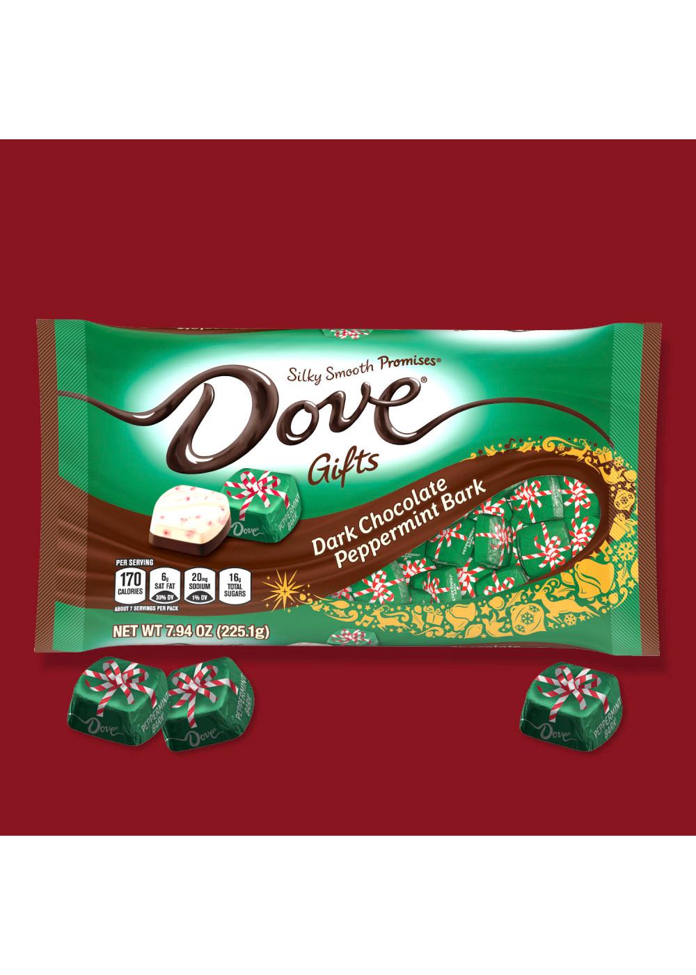 Dove Promises Gifts Dark Chocolate Peppermint Bark Candy Holiday Bag ...