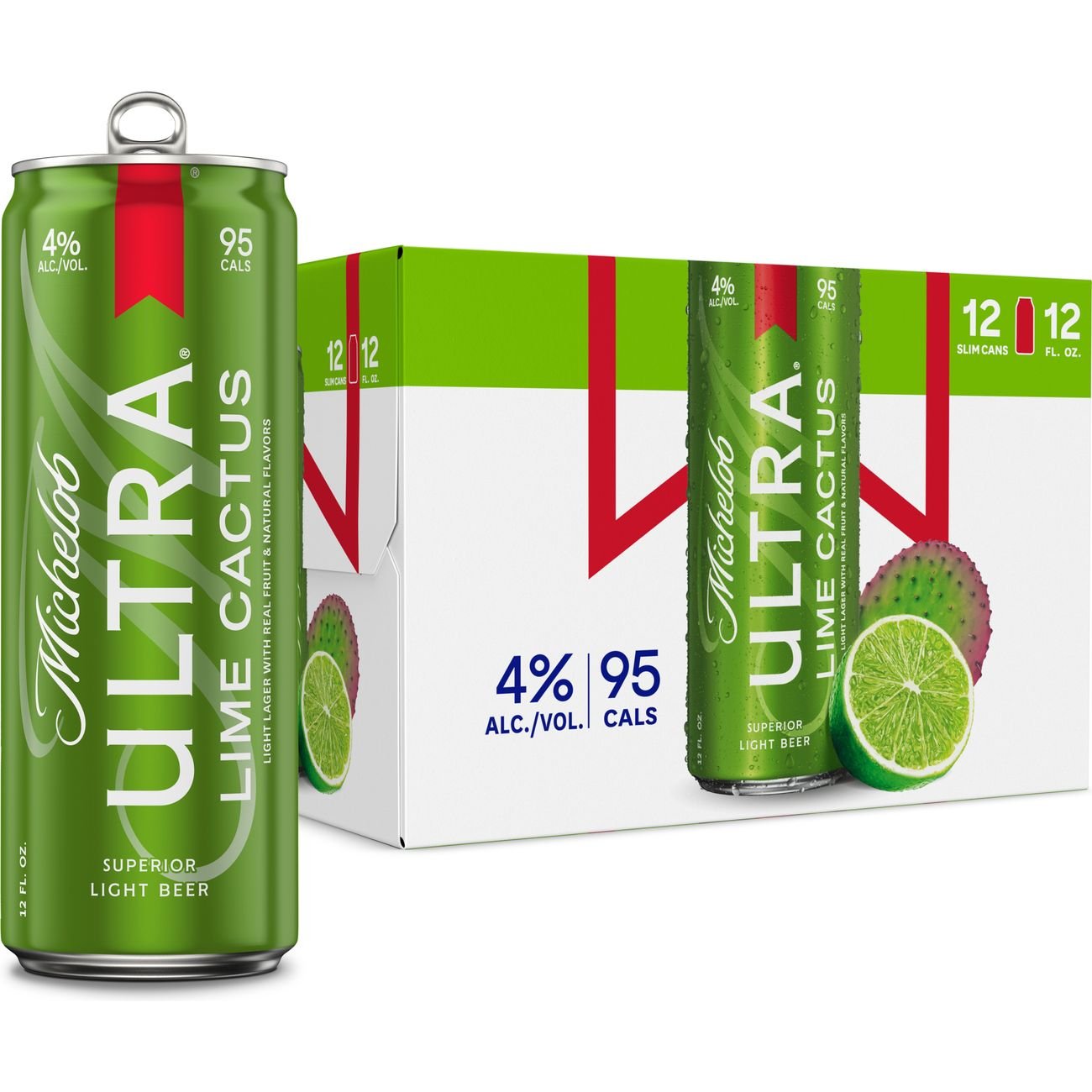 Michelob ULTRA Infusions Lime & Prickly Pear Cactus Light Beer 12 pk ...