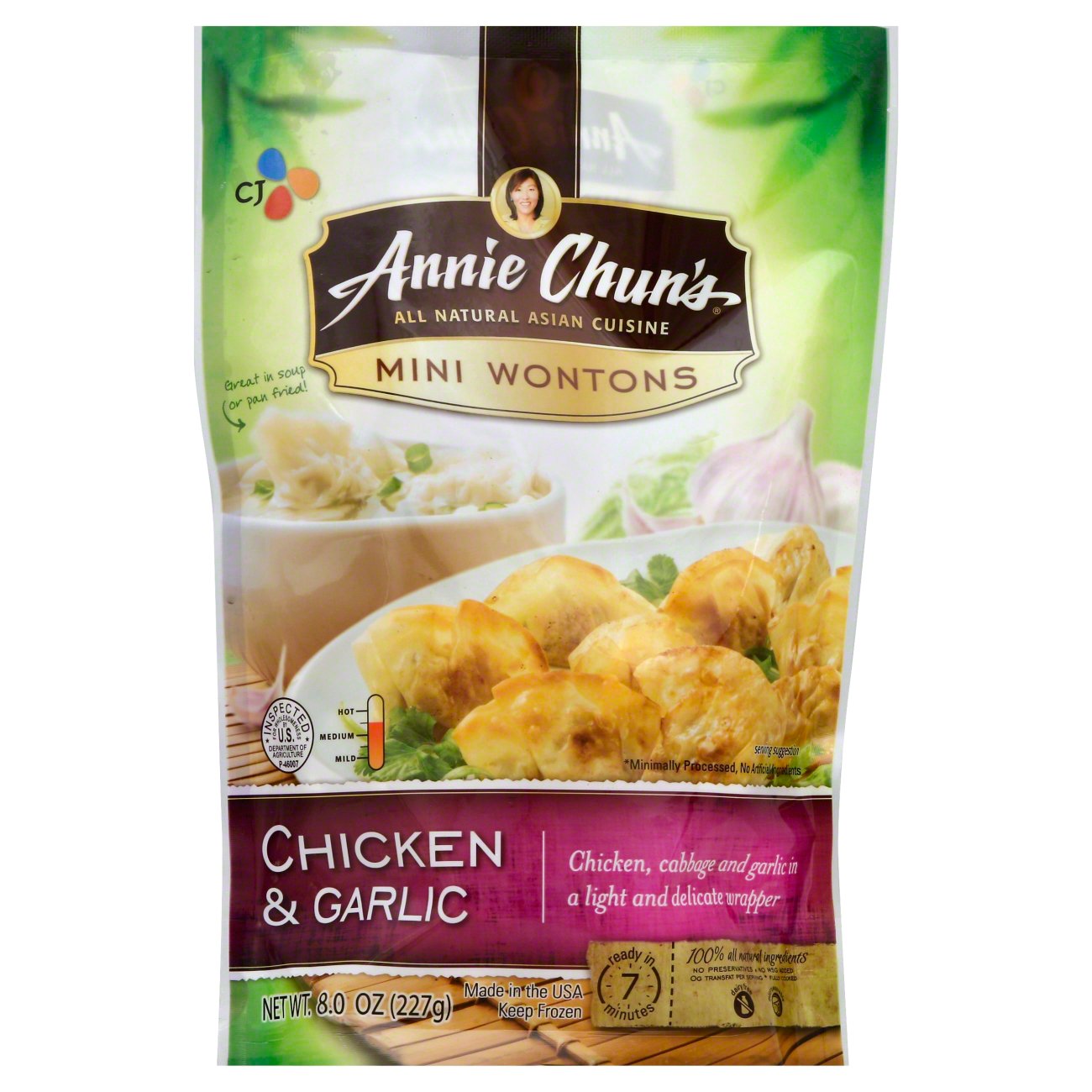 Annie Chun's Mini Wontons Chicken & Garlic - Shop Appetizers at H-E-B