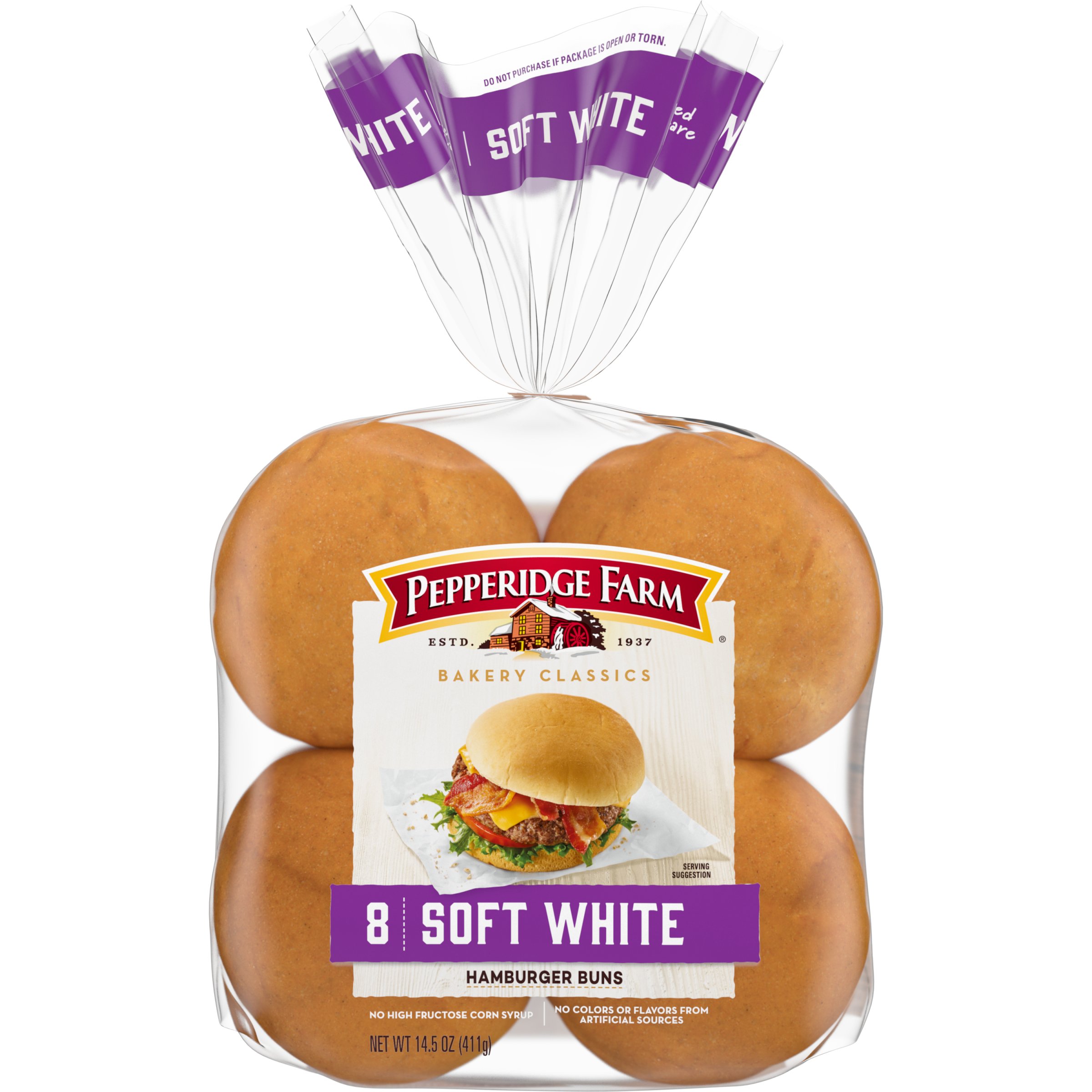 Pepperidge Farm Soft White Hamburger Buns - Shop Bread at H-E-B
