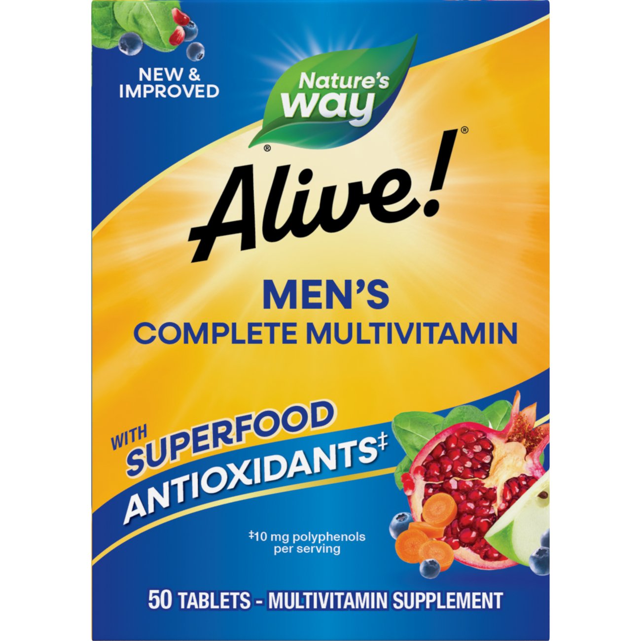 Nature's Way Alive! Men's Energy Complete Daily Multivitamin Tablets ...