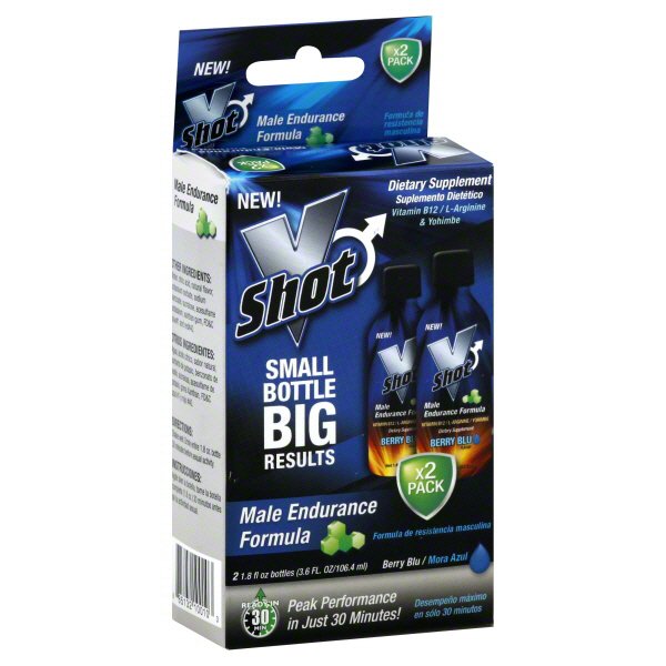 V Shot Berry Blu Male Endurance Formula X2 Pack - Shop Sports & energy ...