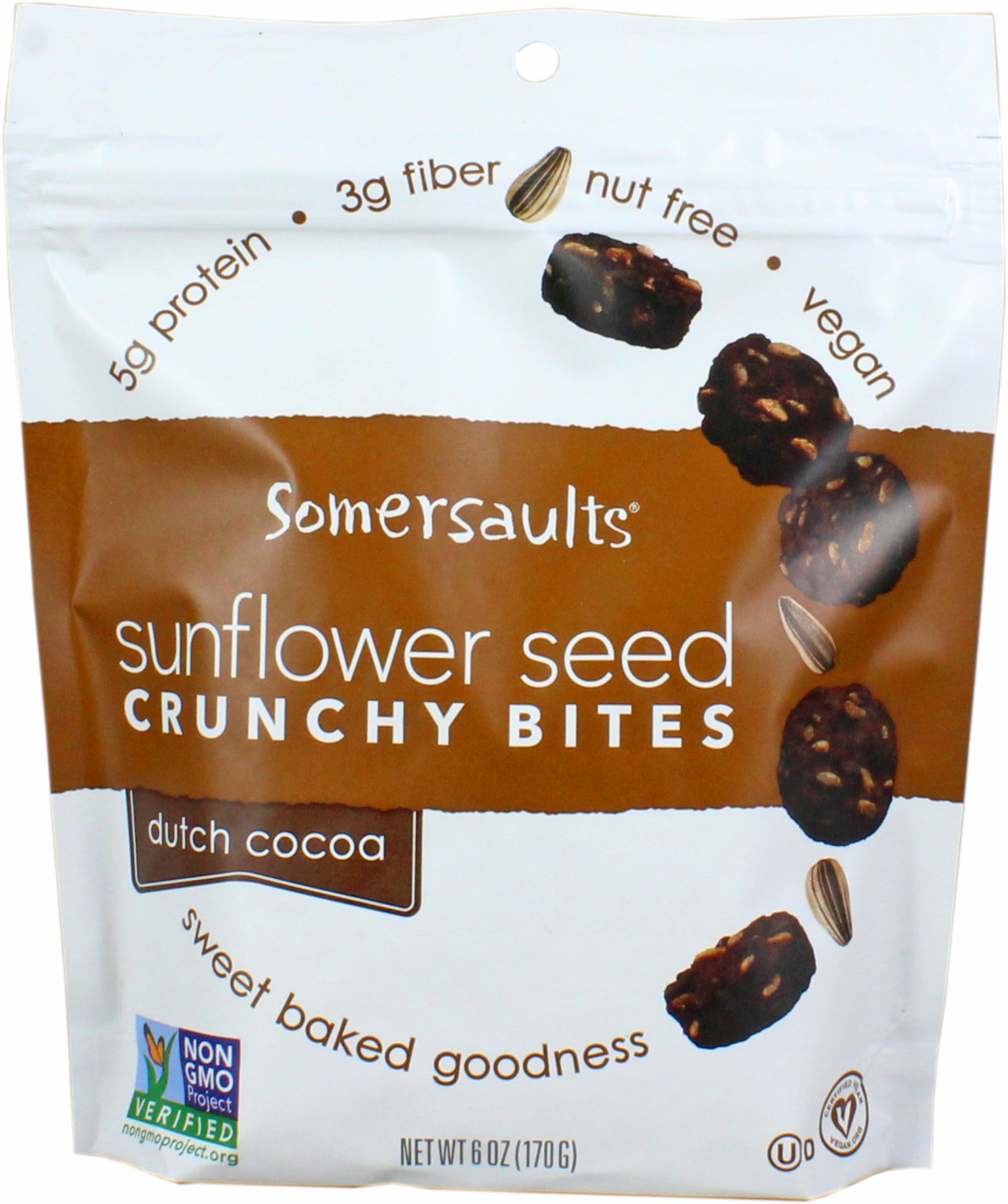 Somersault Snack Co. Dutch Cocoa Sunflower Seed Crunchy Bites, 5 oz ...