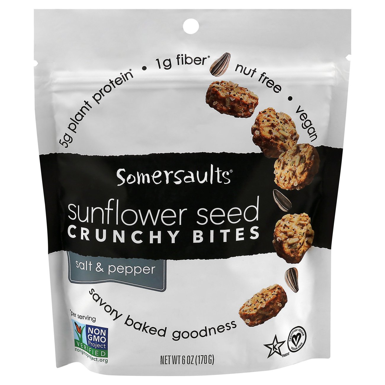 Somersault Snack Co. Salty Pepper Sunflower Seed Crunchy Bites - Shop ...