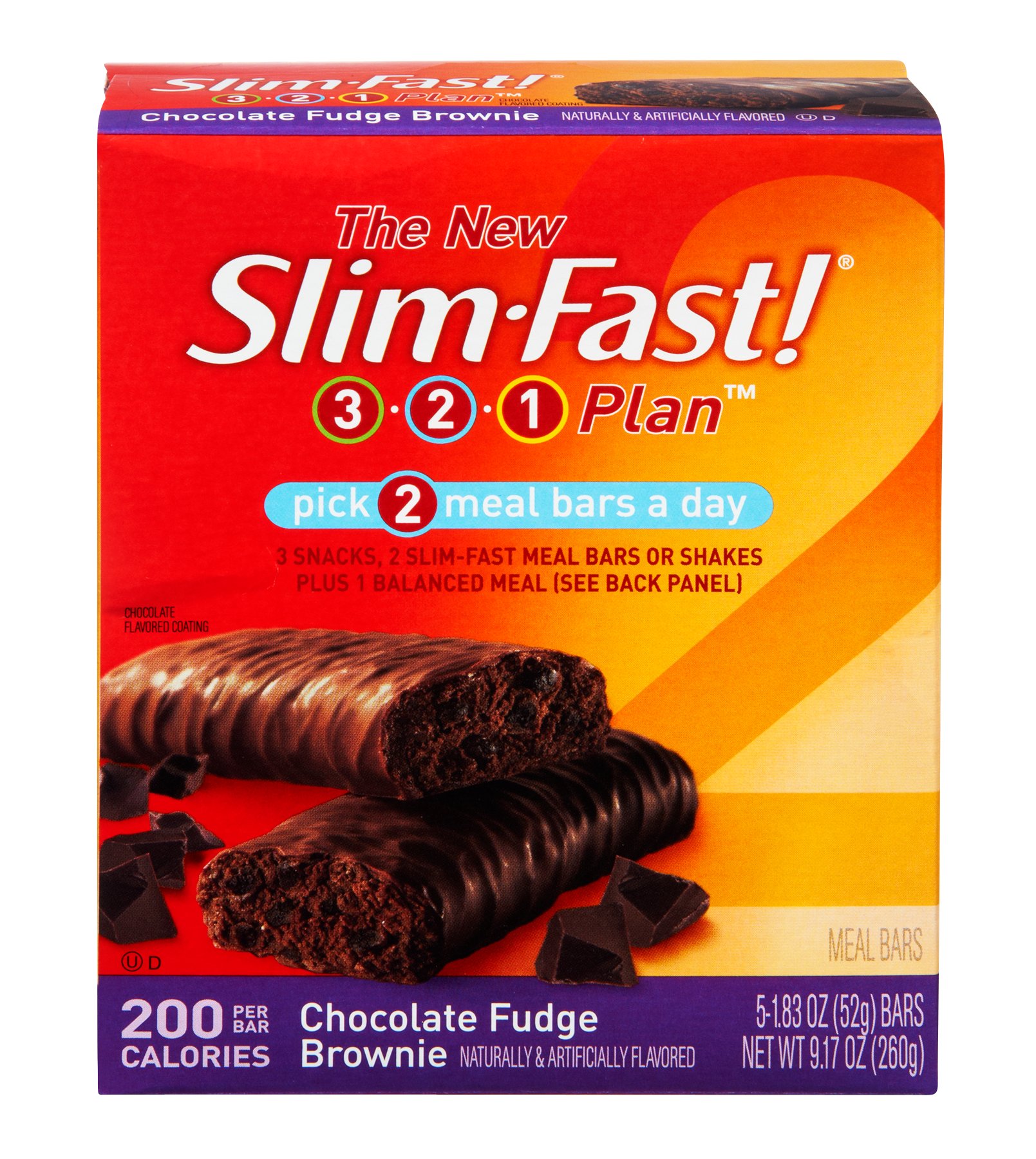 Slim-Fast Chocolate Fudge Brownie Meal Bars - Shop Diet & fitness at H-E-B