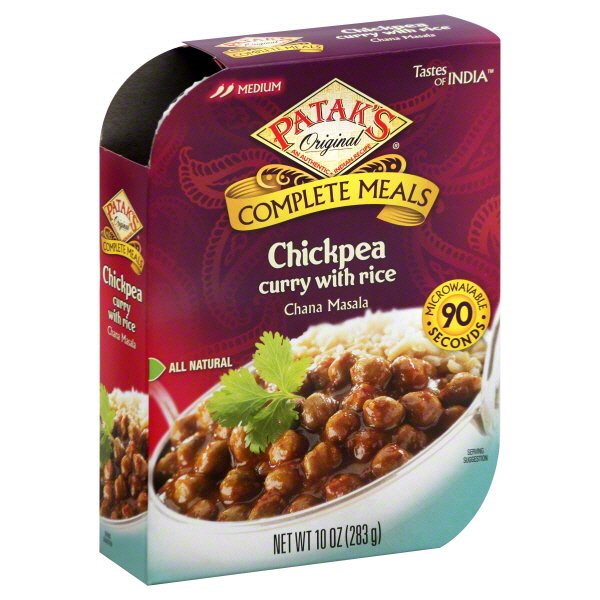 Patak's Medium Chana Masala Chickpea Curry with Rice - Shop Pantry ...