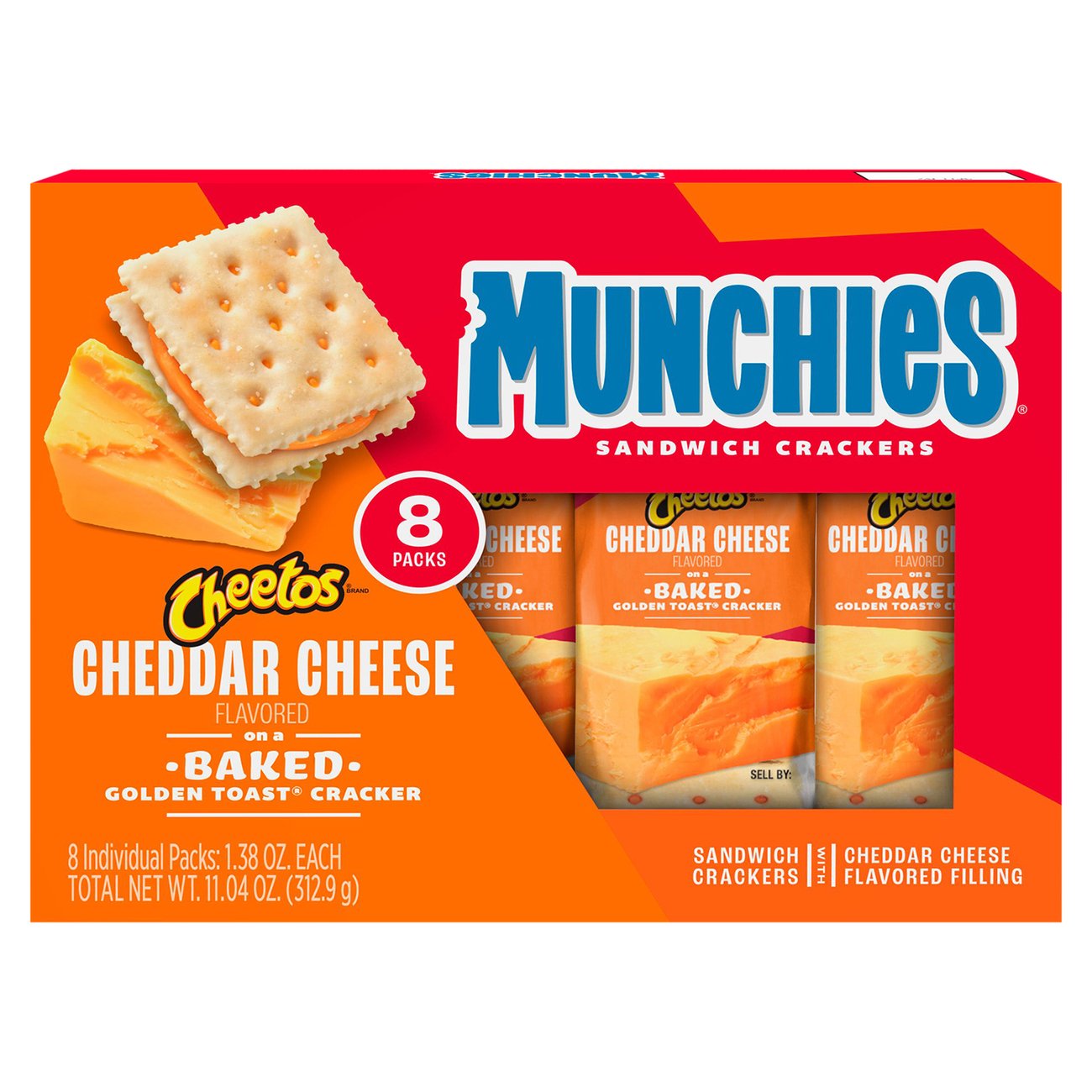 Munchies Cheetos Cheddar Cheese Sandwich Crackers - Shop Crackers ...