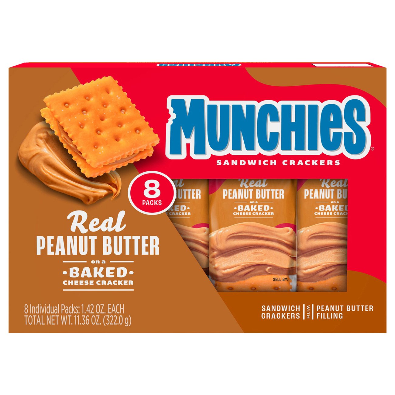 Munchies Peanut Butter On Cheese Sandwich Crackers - Shop Crackers ...