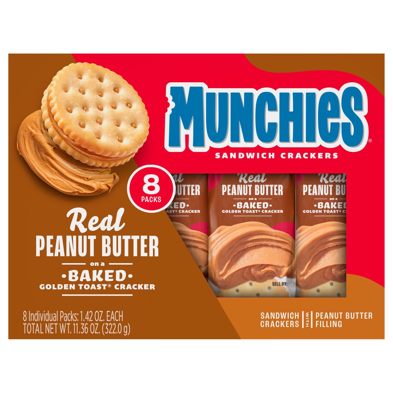 Munchies Peanut Butter Sandwich Crackers - Shop Crackers & breadsticks ...