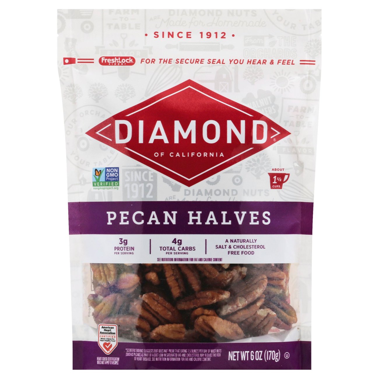 Diamond of California Pecan Halves - Shop Nuts & seeds at H-E-B