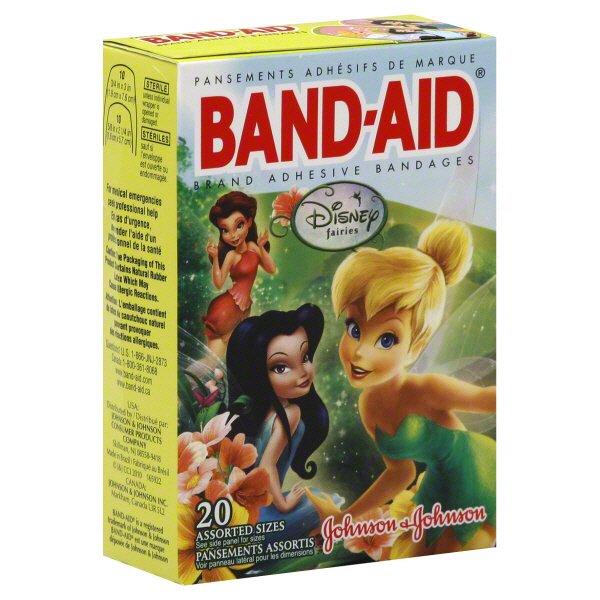 Band Aid Disney Fairies Assorted Sizes Adhesive Bandages - Shop ...