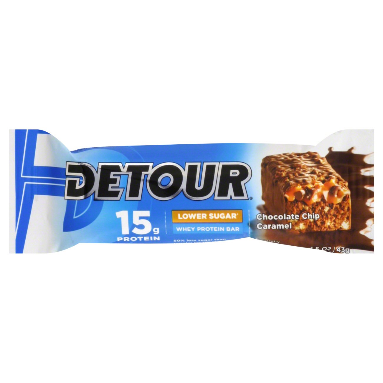 Detour Lower Sugar Chocolate Chip Caramel Whey Protein Bar - Shop ...