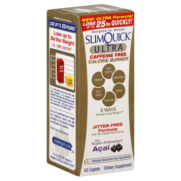 SlimQuick Ultra Caffine Free Calorie Burner Caplets - Shop Diet ...