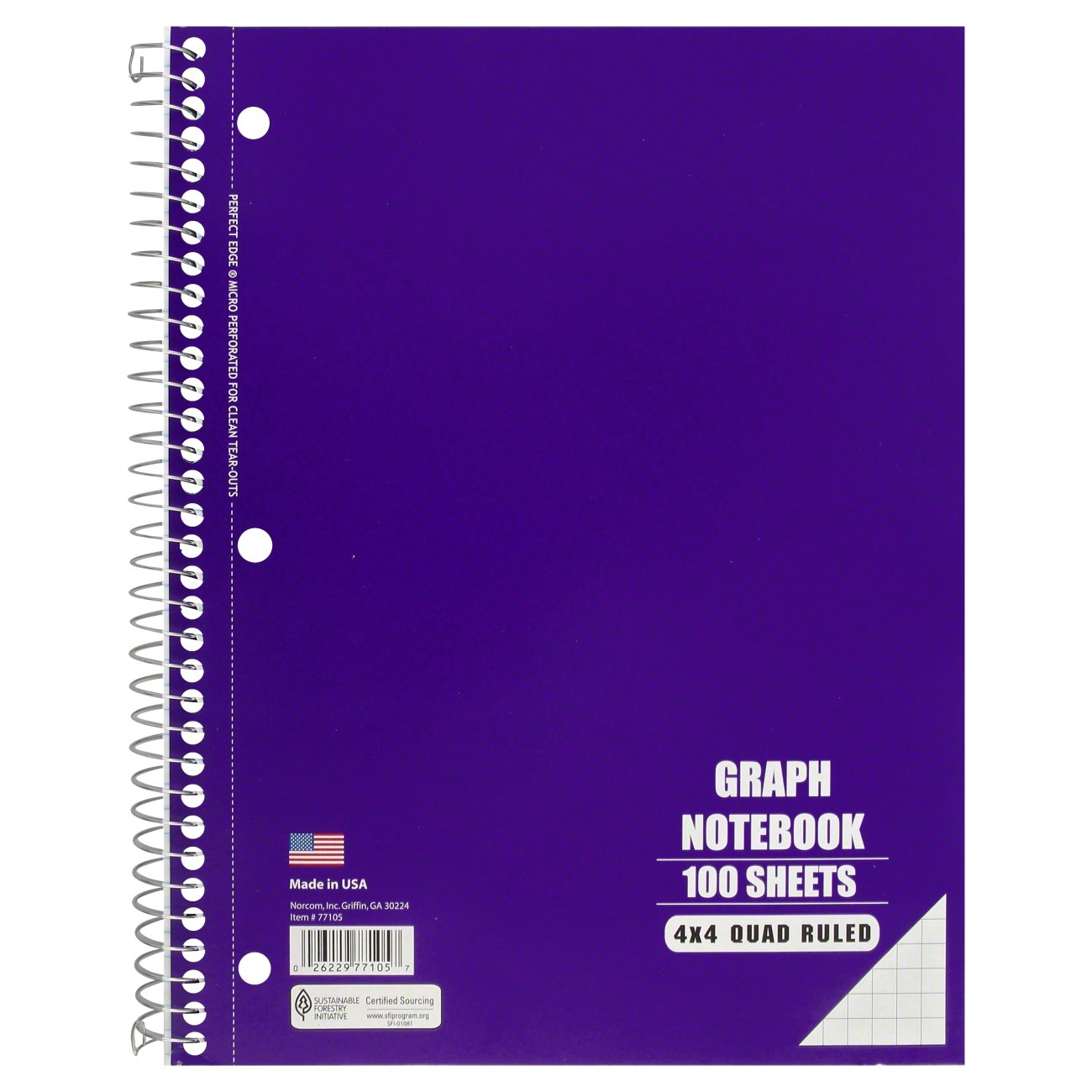 Norcom Quadrille Notebook Assorted Colors Shop Notebooks At H E B