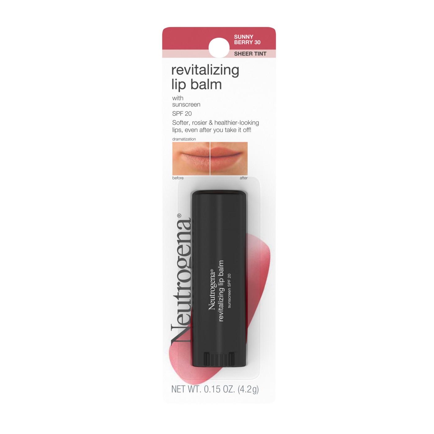 Neutrogena Revitalizing SPF 20 Tinted Lip Balm - Sheer Sunny Berry ...