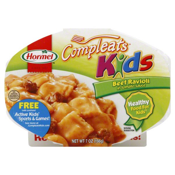 Hormel Compleats Kids Beef Ravioli In Tomato Sauce - Shop Pantry Meals ...