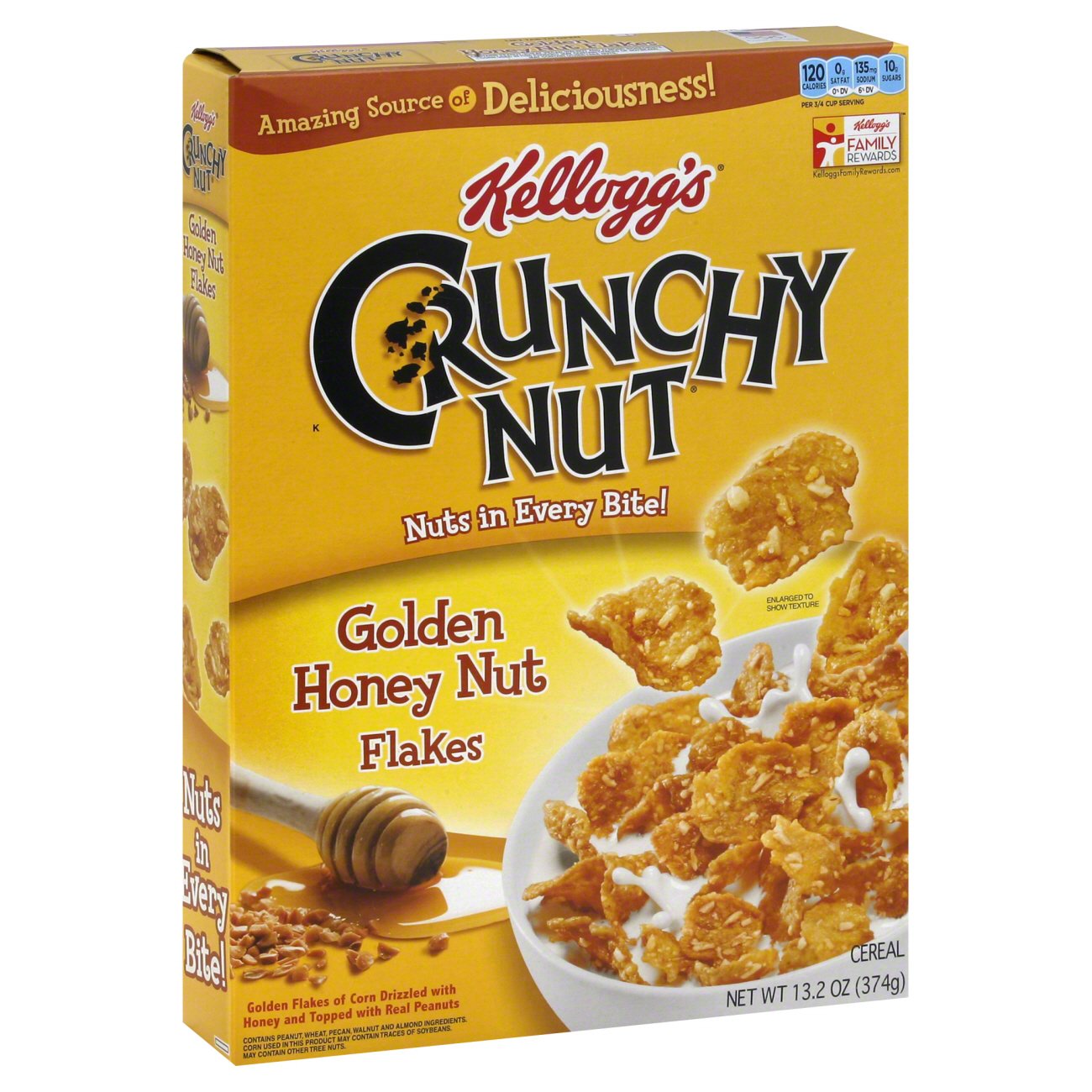 Kellogg's Crunchy Nut Golden Honey Nut Flakes Cereal - Shop Cereal at H-E-B