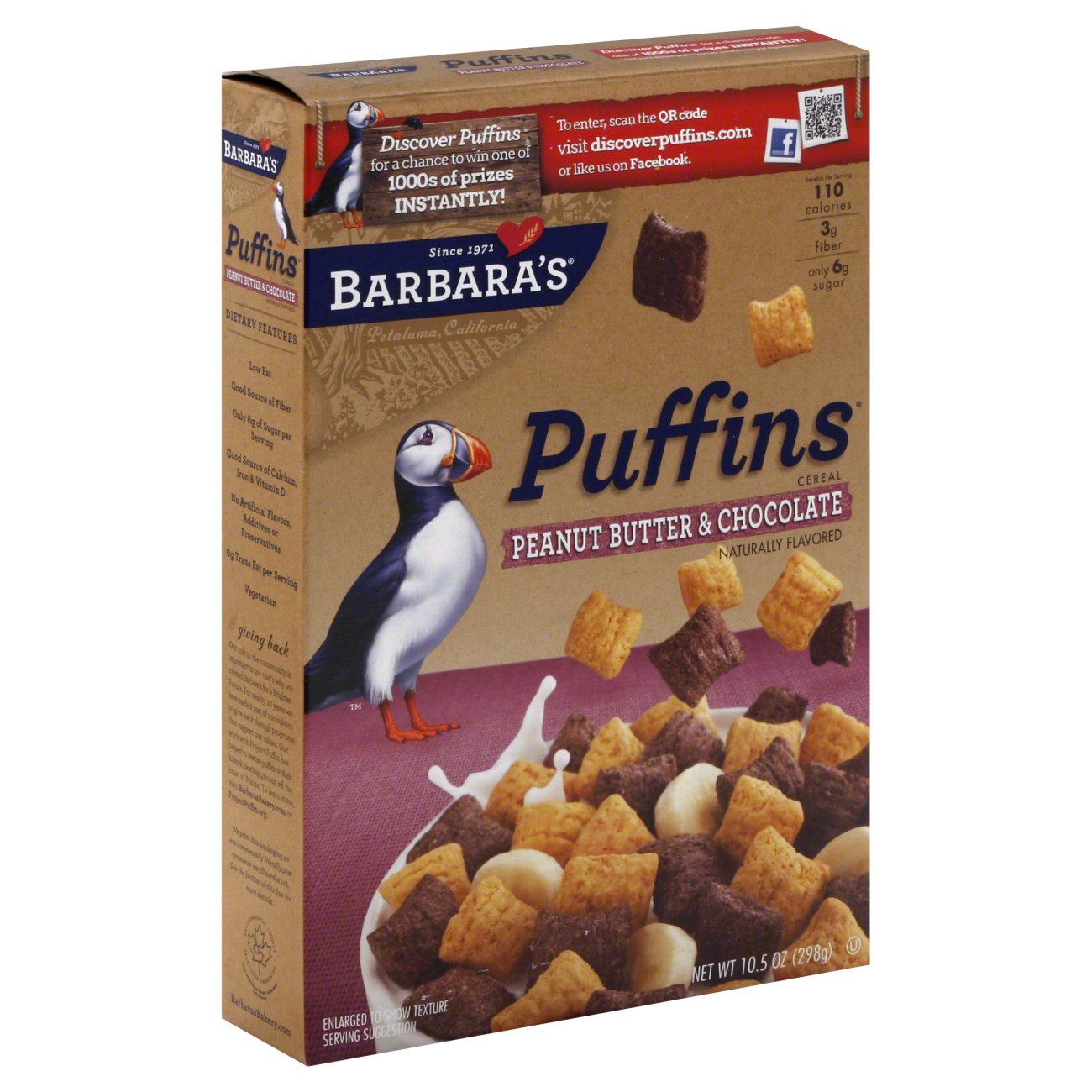 Barbara's Peanut Butter and Chocolate Puffins Cereal - Shop Cereal at H-E-B
