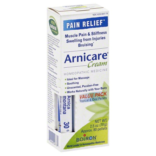 Boiron Arnicare Pain Relief Arnica Cream And Blue Tube Value Pack ...