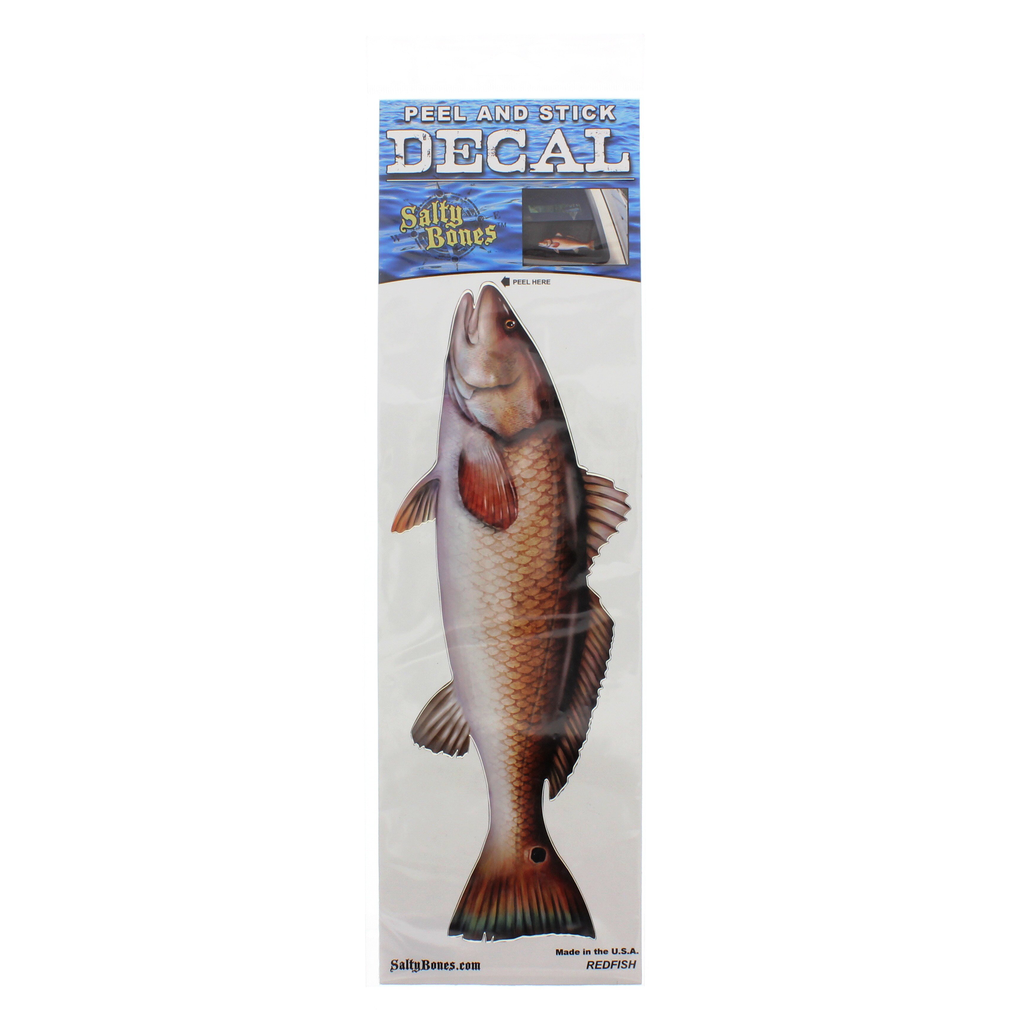 Salty Bones Peel and Stick Redfish Decal - Shop Fishing at H-E-B
