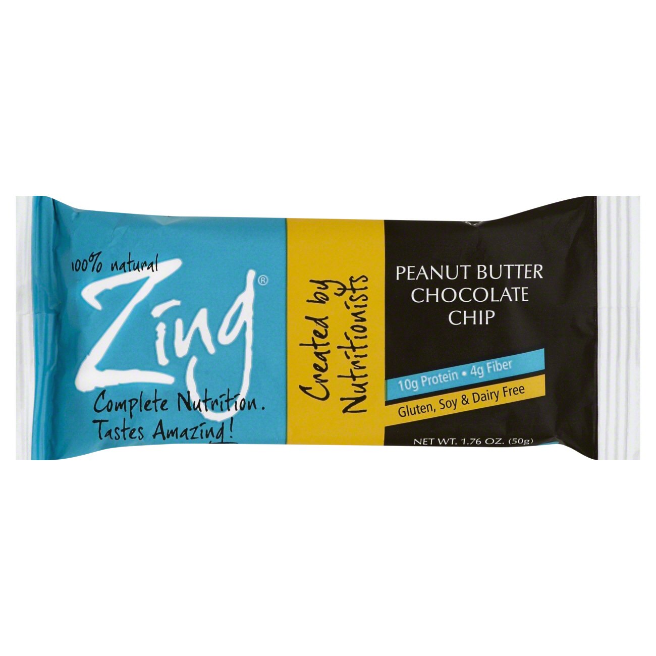 Zing Peanut Butter Chocolate Chip Nutrition Bar - Shop Granola & snack ...