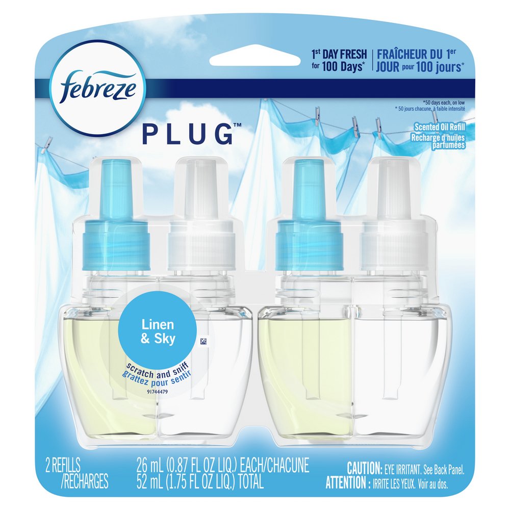 Febreze Plug Linen & Sky Scented Oil Refill, 2 ct | Low Prices ...