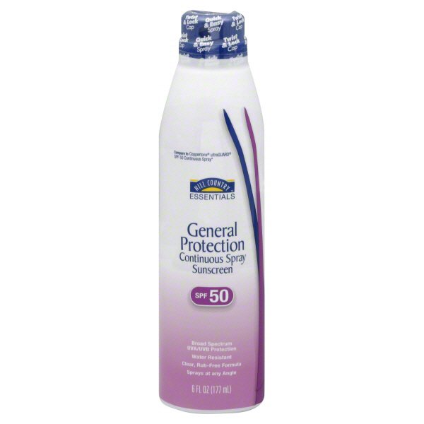 Hill Country Essentials General Protection Sunscreen Spray SPF 50 ...