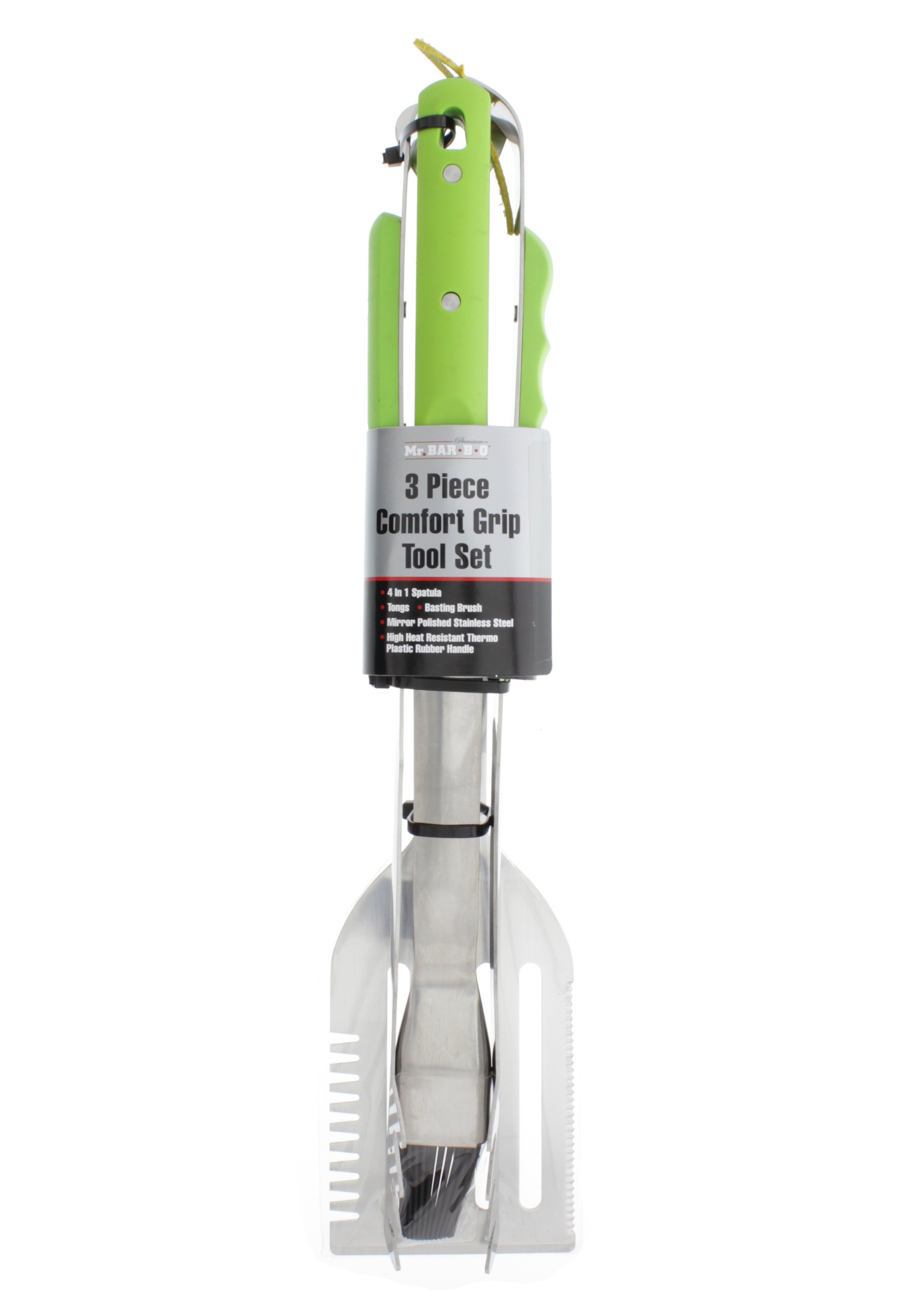 Mr. Bar-B-Q Nested Comfort Grip Tool Set, Green - Shop Cookware ...